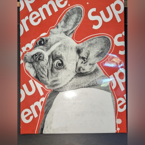 Supreme | Art | Euc Supreme Design District Frenchie Canvas Print 4x11 ...